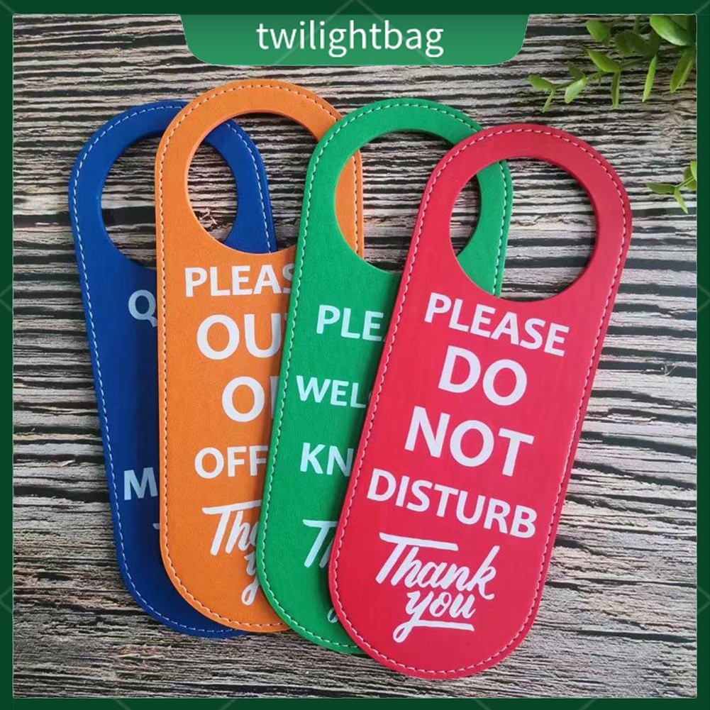 Door Sign Artificial Leather Do Not Disturb Signs Door Hanger Tags 1pcs ...