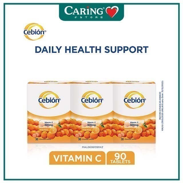 CEBION VITAMIN C CHEWABLE - ORANGE (500MG × 30S × 3) | Shopee Malaysia