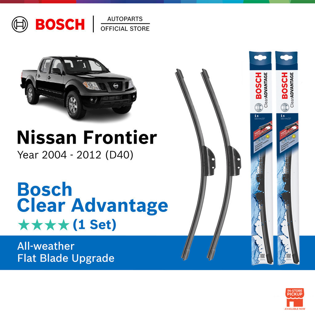 Bosch Clear Advantage U Hook Wiper Set for Nissan Frontier (BCA18"/BCA18") | Shopee Malaysia