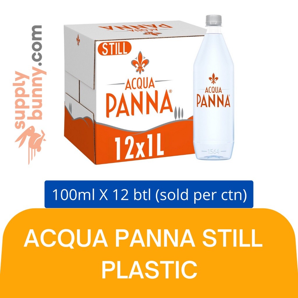 Acqua Panna Still Natural Mineral Water Plastic [1000ml per bottle x 12 ...