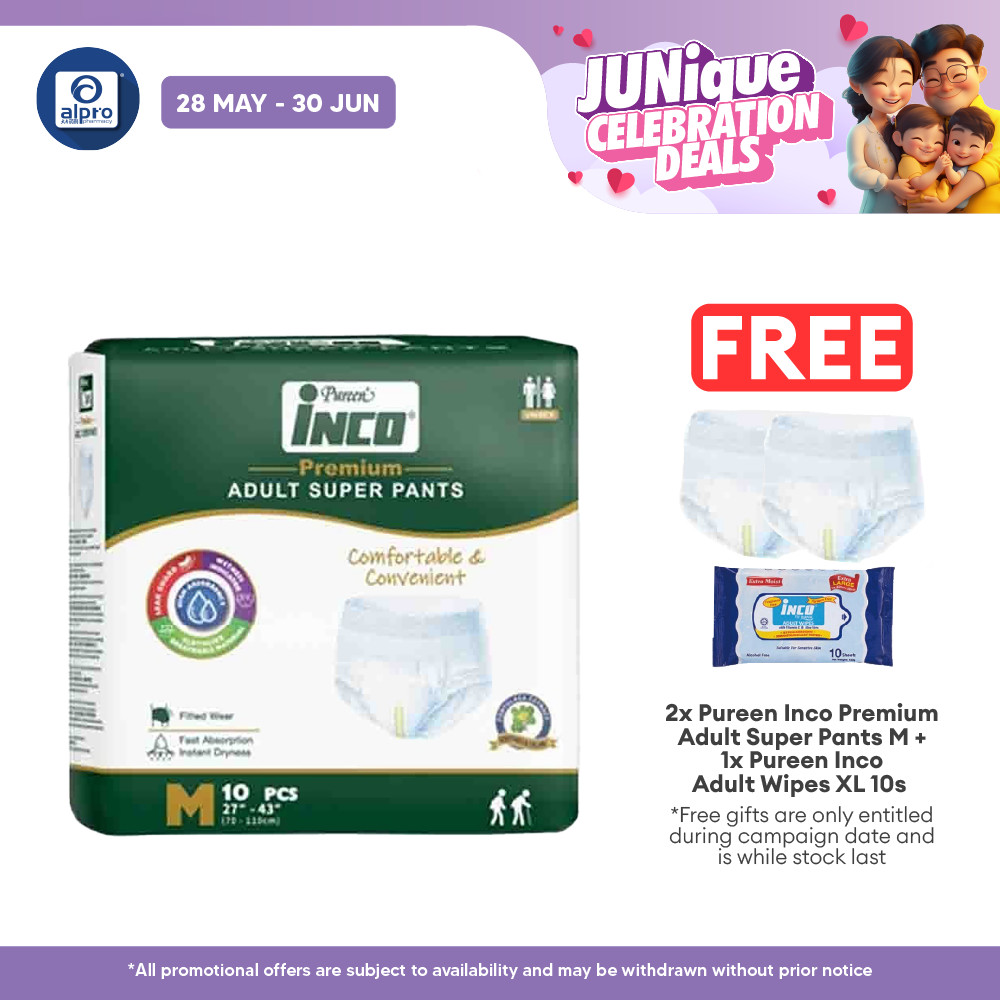 Pureen INCO Premium Adult Super Pants | Size: M (10pcs/pack) | Shopee ...