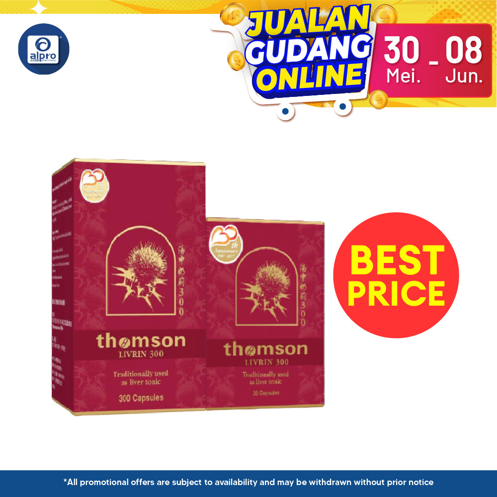 Thomson Livrin 300mg 300s+30s (Liver Tonic) | Shopee Malaysia