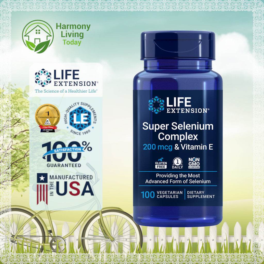Super Selenium Complex 200 mcg, 100 vegetarian capsules [Life Extension ...