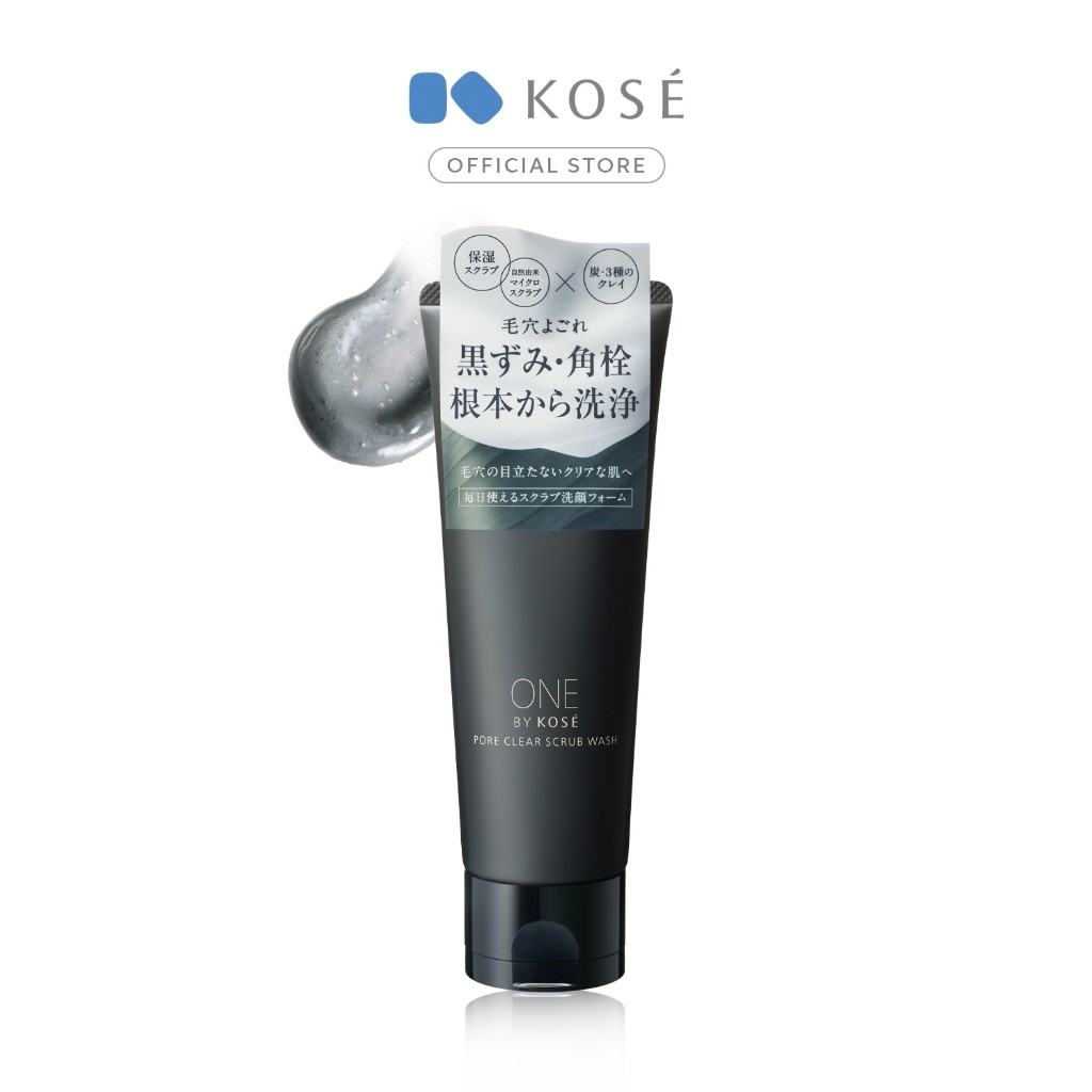 ONE BY KOSÉ Pore Clear Scrub Wash 130g | Shopee Malaysia