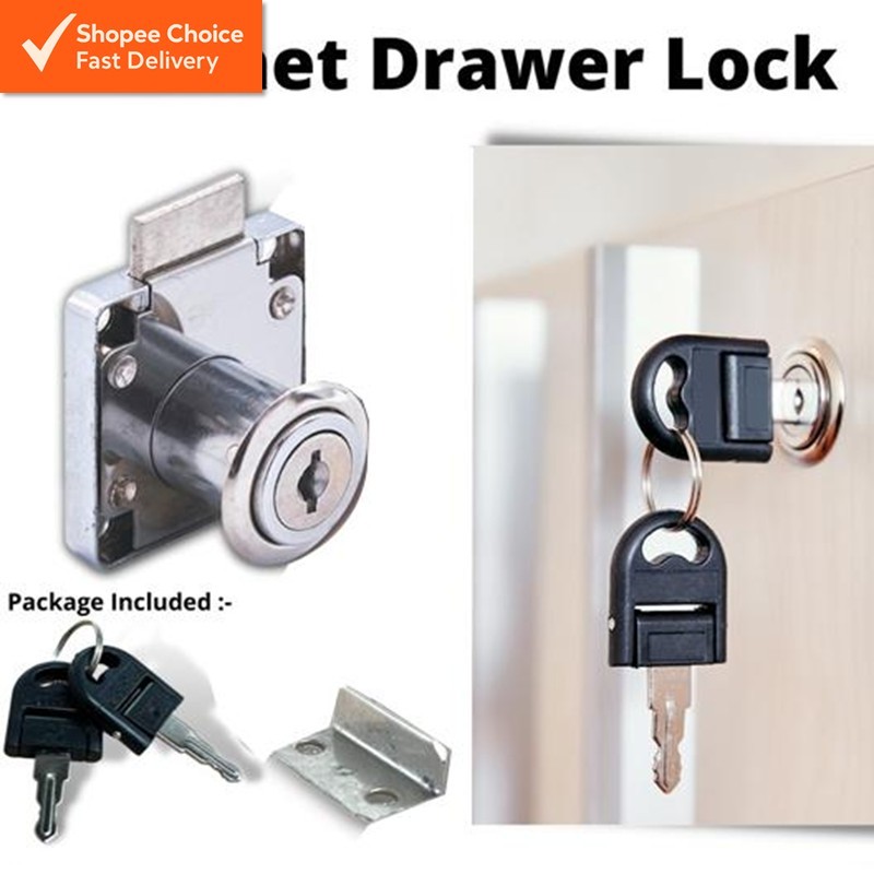 [Shopee Choice] Cabinet Drawer Lock Square Security Drawer Lock Set ...