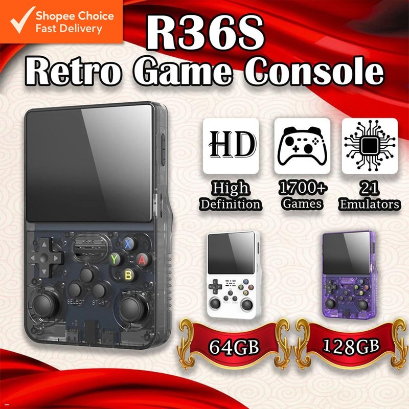 Game Boy R36S Retro Handheld Console - Linux System, 3.5 Inch IPS ...
