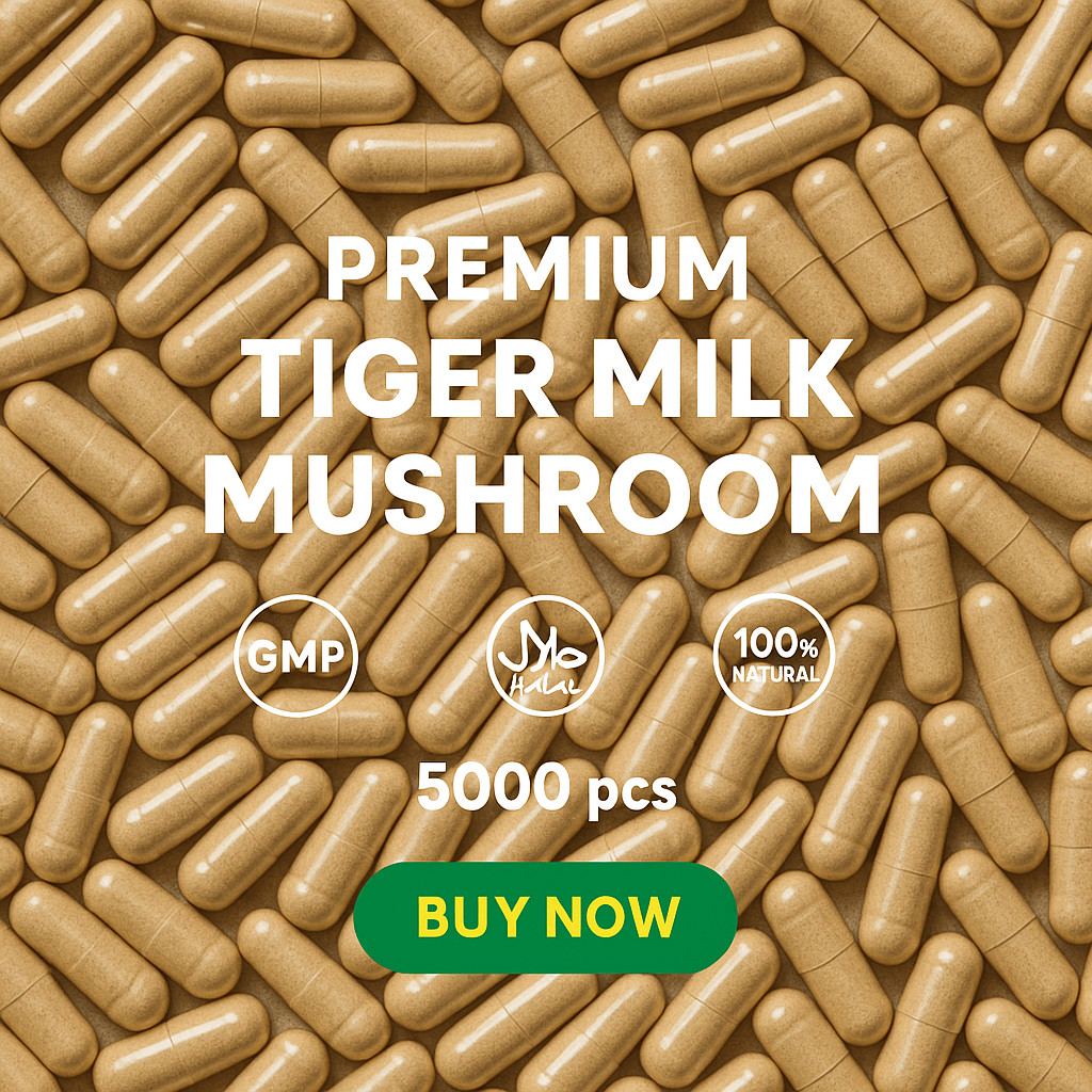 Tiger Milk Mushroom Cendawan Susu Harimau 5000 BIJI Kapsul Borong ...