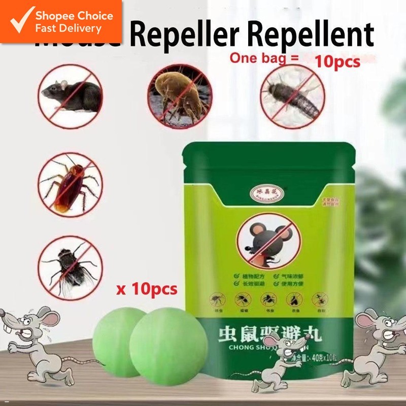 10Pcs Strong Rat Repellent Pills – Long-Lasting Mothballs to Expel ...
