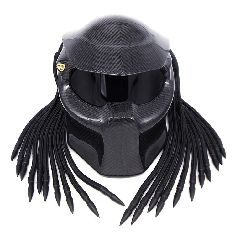 Predator Carbon Fiber Motorcycle Full face helmet for Iron Man With Safety Certification ...