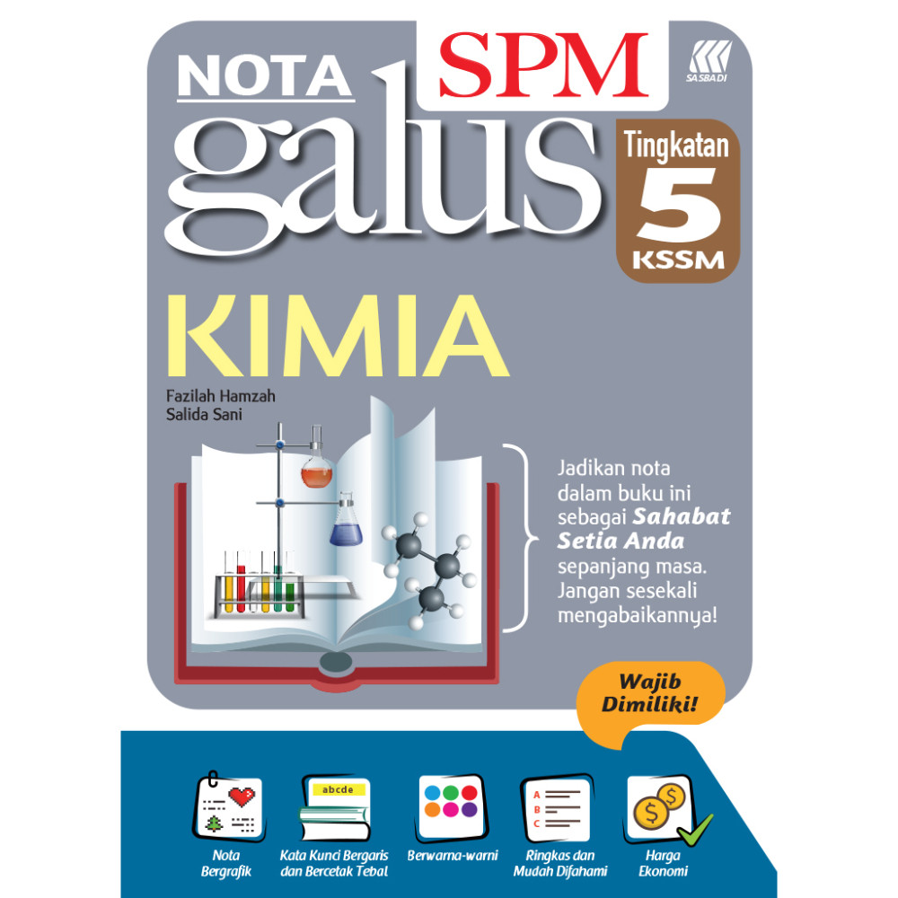 Sasbadi: Nota Galus: Kimia + Chemistry: Tingkatan + Form 5: NG24SKM5 ...