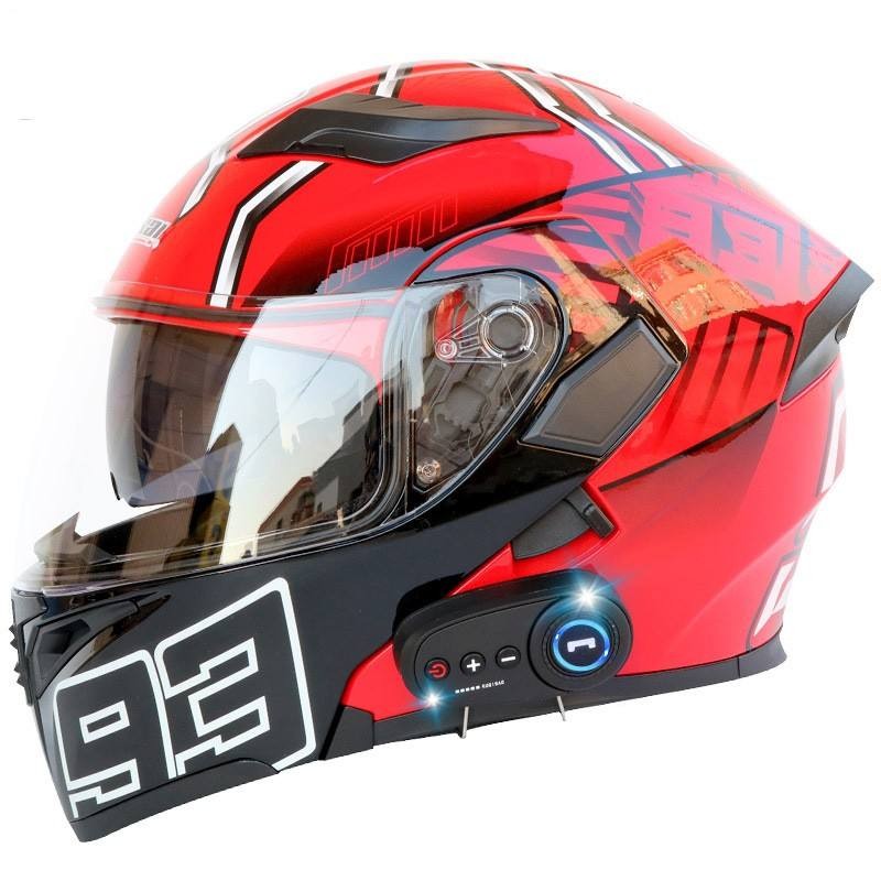 Dot Blue-tooth Motorcycle Helmet Full Face Modular Flip Up Moto Helmet ...
