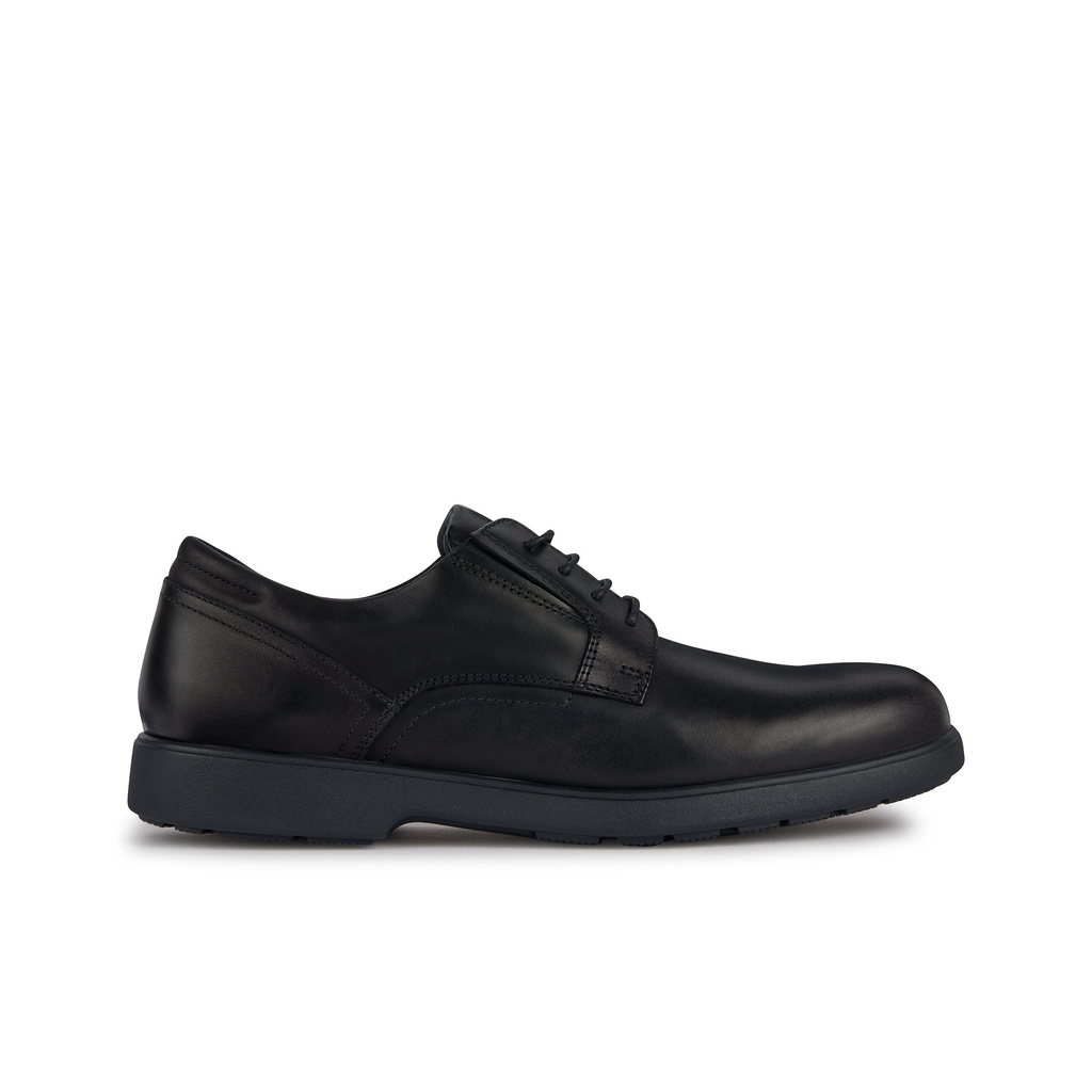 GEOX Men Leather Lace Up Spherica EC11 Shoes - Black U35EFA-00043 ...