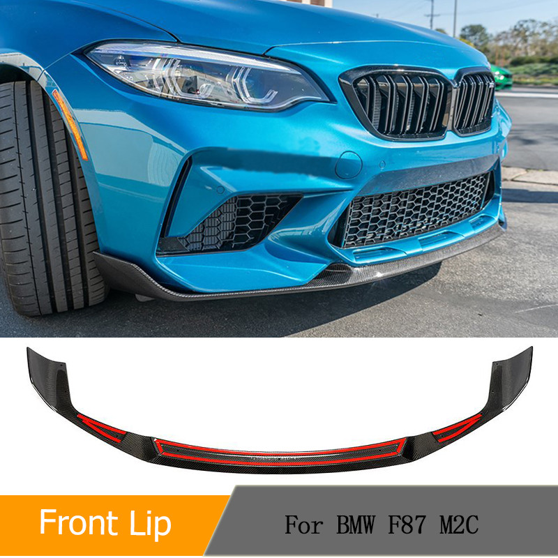 Carbon Fiber Car Front Bumper Lip Spoiler Splitters For BMW F87 M2 M2C ...
