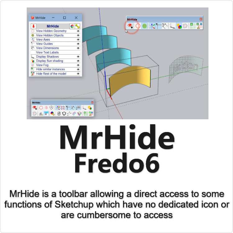 Fredo6.Mr.Hide | SketchUp Extension | Shopee Malaysia