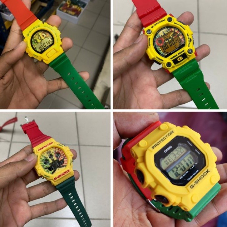 G Shock Mat Moto Rasta | Dw-6900 | Tapak Kucing Viral limited edition ...