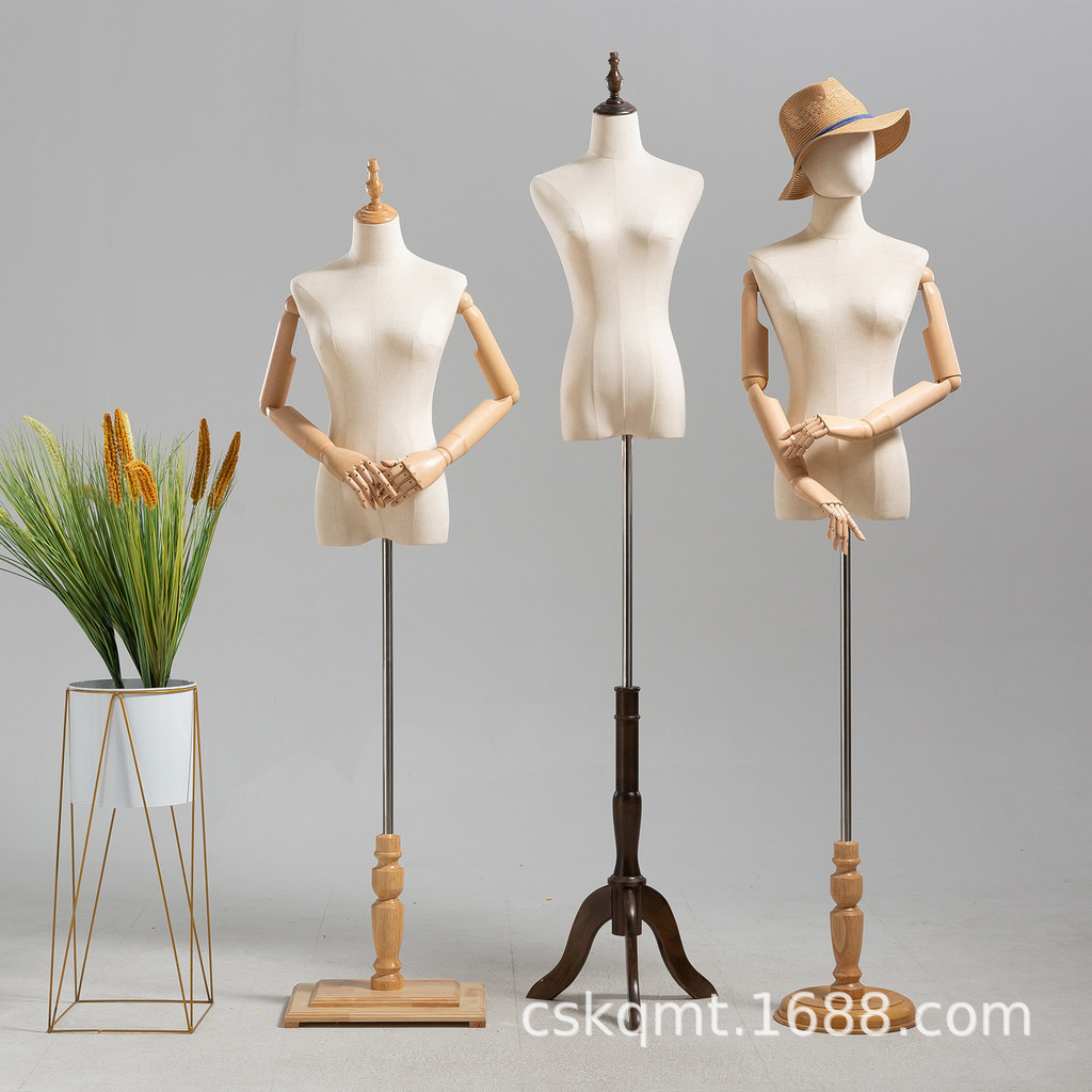 M/Mannequin Women's Half-Length Clothing Store Mannequin Display Stand ...