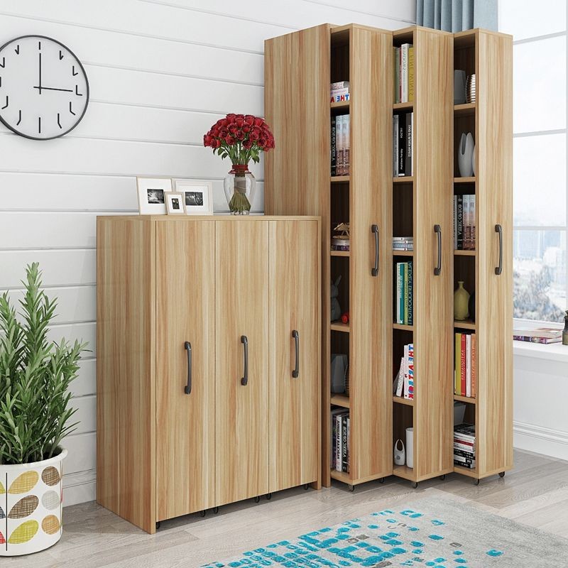 JY-8/Push-Pull Bookshelf with Wheels Drawer Type Removable Bookcase Gap ...