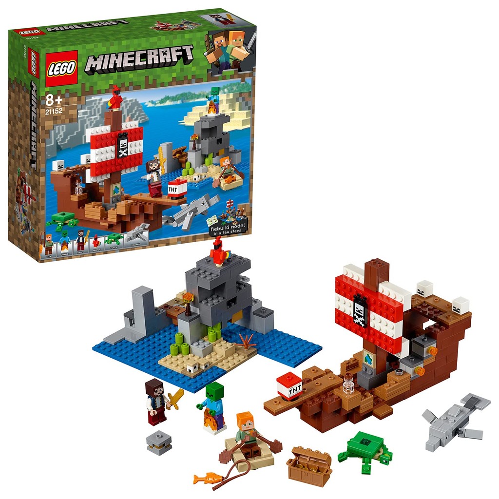 LEGO Minecraft Pirate Ship Adventure 21152 Block Toy Boy | Shopee Malaysia