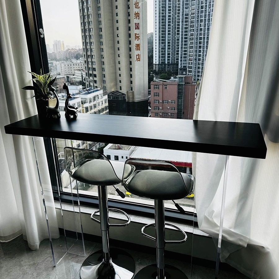 JY-8/Simple Solid Wood Acrylic Bar Counter Casual High-Leg Narrow Table ...