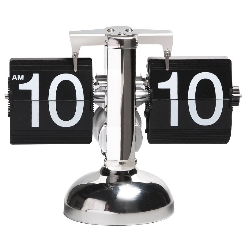 SJ-Automatic Flip Clock Small Balance Living Room Clock Retro Creative ...