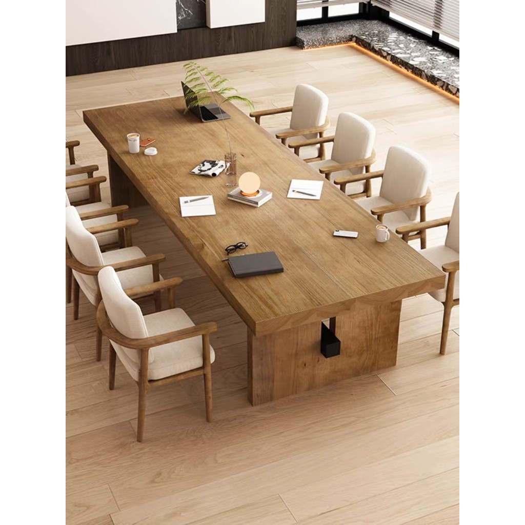 Q-8/Simple Modern Large Office Table Solid Wood Long Negotiation Table ...