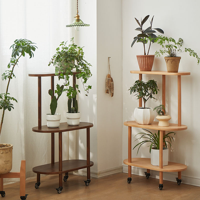 JY-8/W8Indoor Solid Wood Simple Flower Stand Balcony Floor Multi-Layer ...