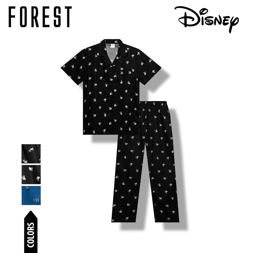 Forest Set Baju Tidur Perempuan | Forest x Disney Ladies Short Sleeve ...