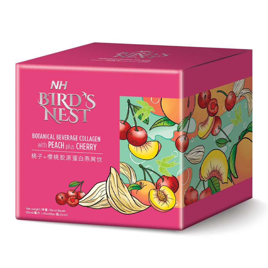 NH Bird Nest Botanical Beverage Collagen With Peach Plus Cherry (180ml ...