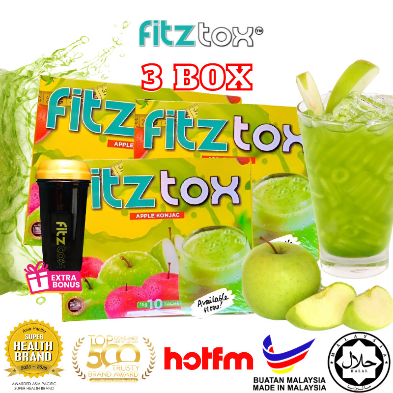 Fitztox Apple Konjac Combo (3 Boxes / 30 Sachets) | Shopee Malaysia