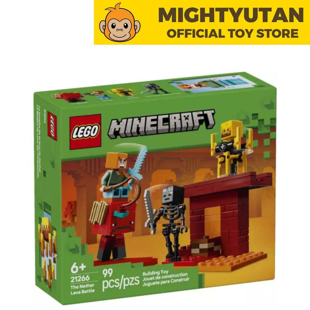 [Original] LEGO Minecraft 21266 The Nether Lava Battle Toys for Kids ...