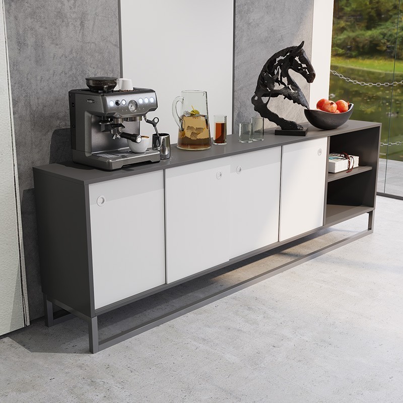 J-H/New Office Tea Room Cabinet Sliding Door Low Cabinet Office Storage ...