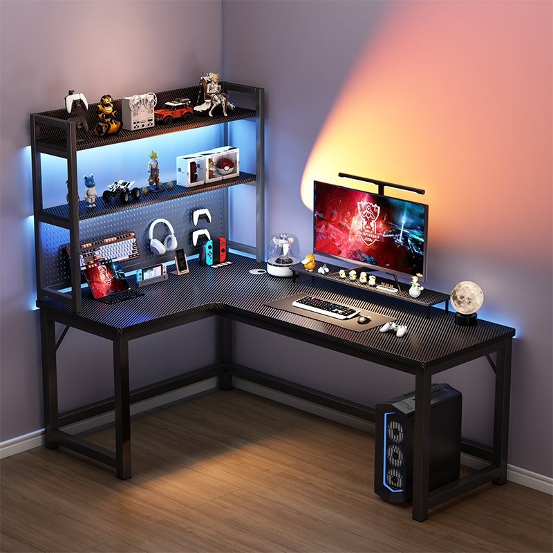 J-H/Corner Game Tables Computer Desk Desktop Home Double Desk Wire-Wrap ...