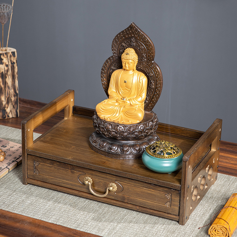 J-H/Buddhist Shrine New Chinese Style Standing Cabinet Offering Table ...