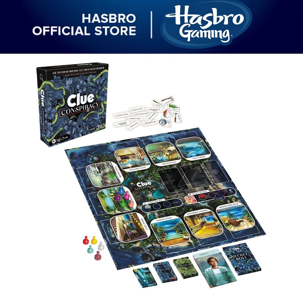 Clue Conspiracy Board Game for Adults and Teens Ages 14+, Strategy ...