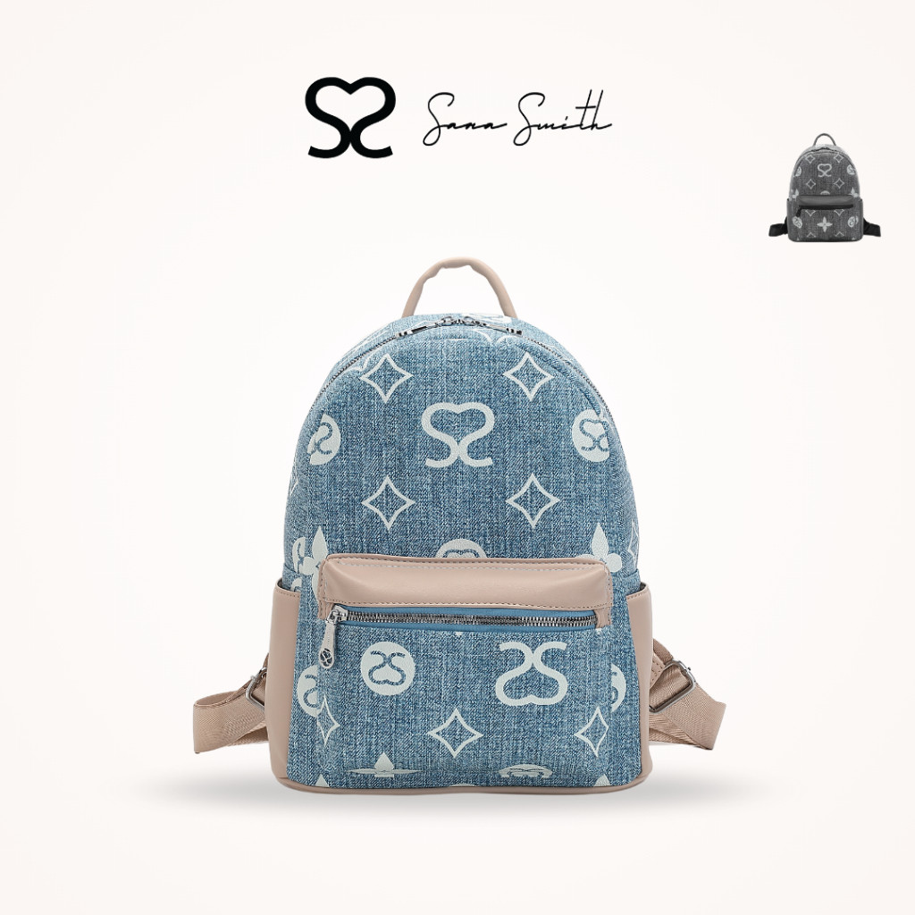 Sara Smith Ladies Monogram Backpack - Multi Color SCY 7687 | Shopee ...