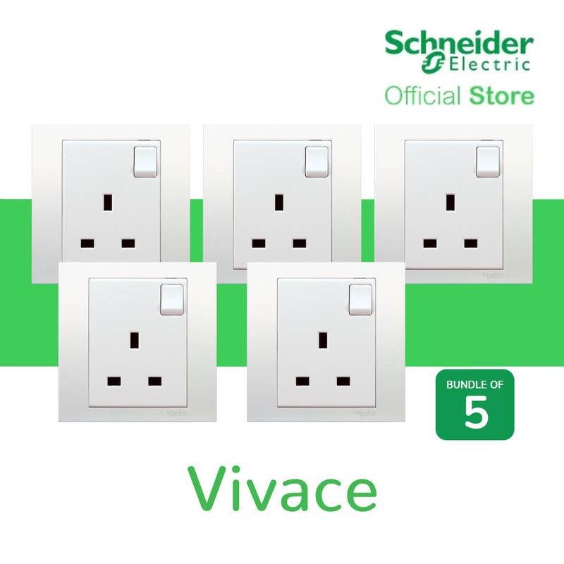 [Bundle] Schneider Electric Vivace 13A 250V 1 Gang Switched Socket ...