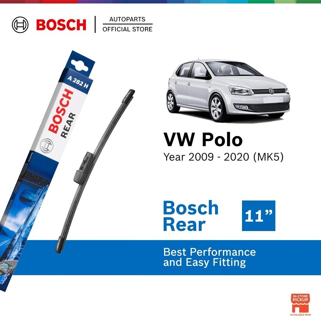 BOSCH A282H AeroTwin Rear Wiper for Volkswagen Polo Hatchback MK5/6 6R ...