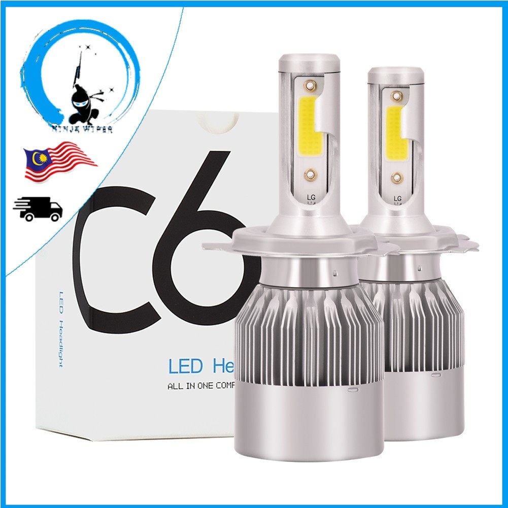 NJW C6 Original Headlight COD LED H1 H3 H4 H7 H11 9005 9006 Fog Light ...