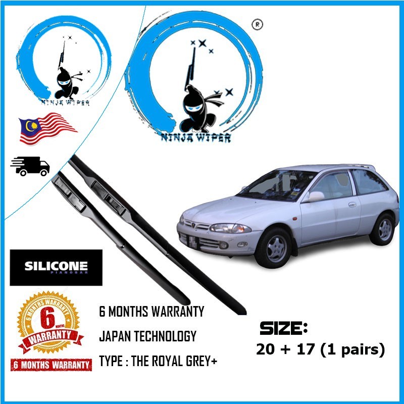 🇯🇵 Ninja Wiper The Royal GREY+🇯🇵 SATRIA 1994 (20"+17" 1PAIR) Wiper 3 ...