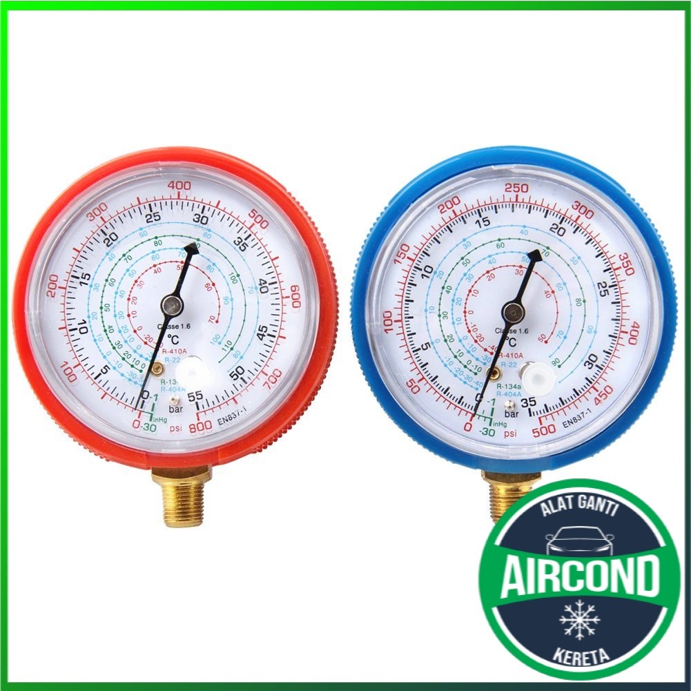 🇲🇾 Manifold Gauge R22 R134a R404a R12 R410a GAS METER Air Cond ...