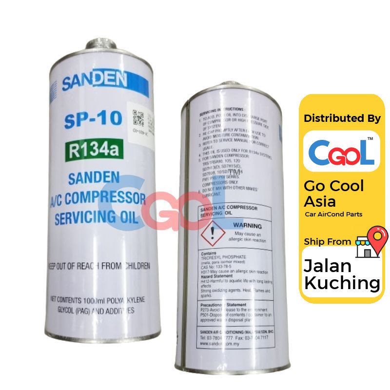 OIL - R134 OIL R134 SP-10 1000CC SANDEN PAG 46 REF:M1679-80020 | Shopee ...