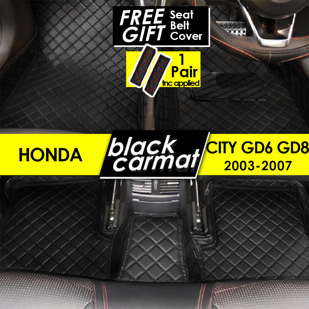 HONDA CITY GD6 GD8 2003 2004 2005 2006 2007 Premium 6D PU Leather Car Carpet Full Side ...