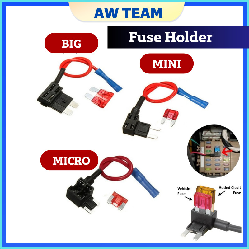Fuse Tap Adaptor Fuse Holder No Modified Fuse Box Car Fuse Motorcycle ...