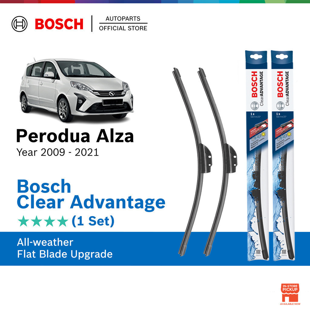 Bosch Clear Advantage U Hook Wiper Set for Perodua Alza (24"/16") BCA ...