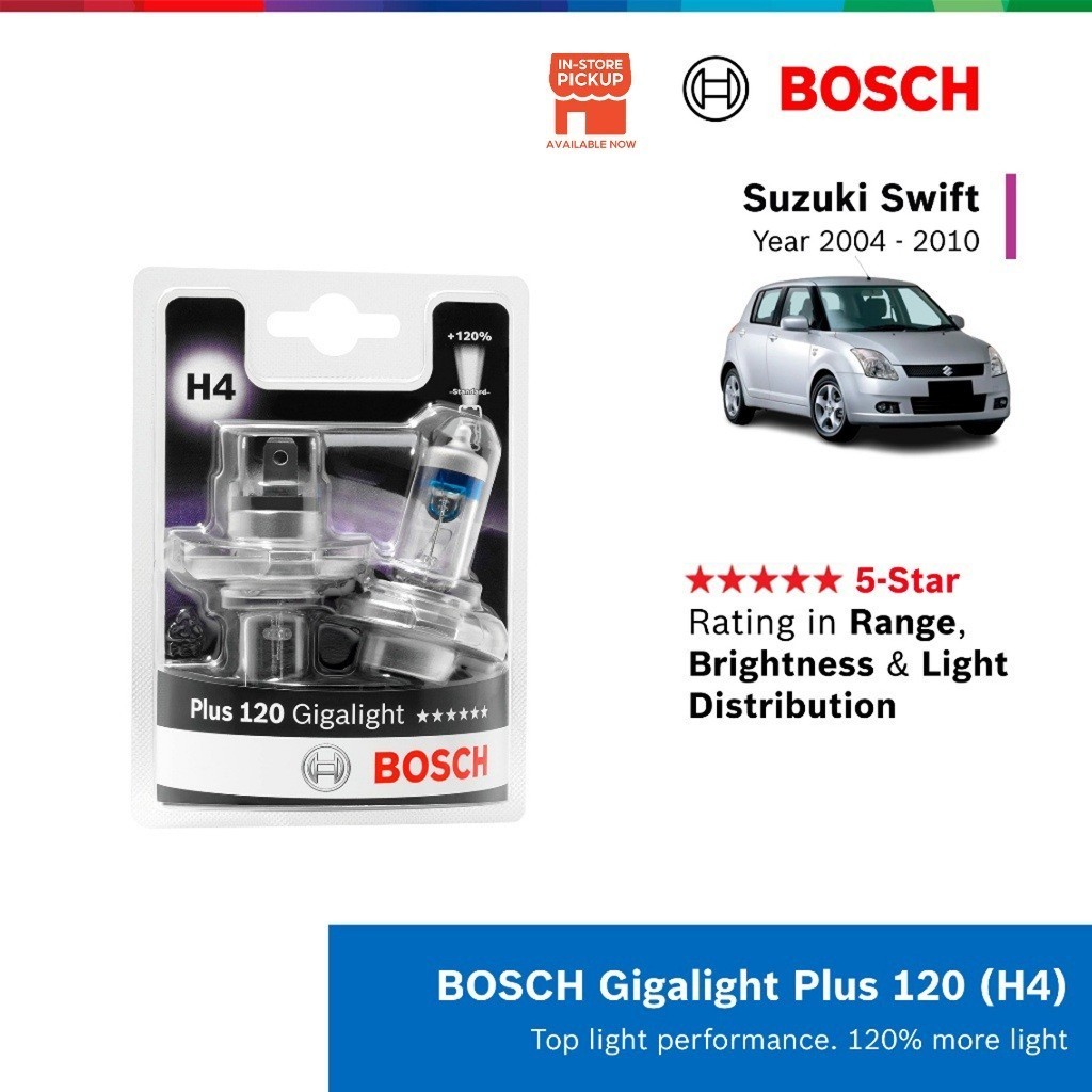 Bosch Plus 120 Gigalight H4 Headlight Bulb for Suzuki Swift 1st Gen ...