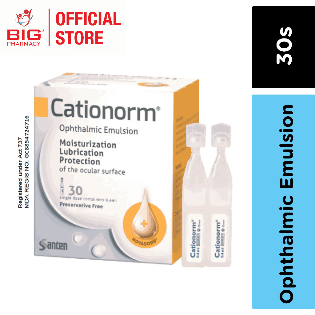 CATIONORM EYE DROPS EMULSION 0.4ML 30S | Shopee Malaysia