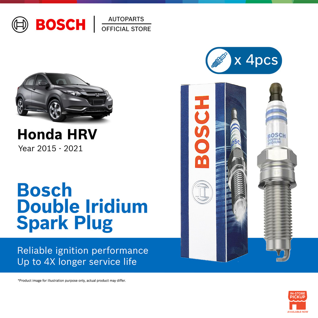 Bosch Double Iridium Spark Plug for Honda HR-V / HRV (4 Pcs/Set ...