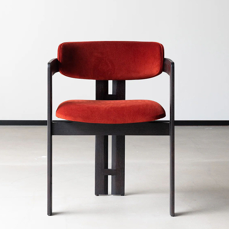 HY-6/Nordic Solid Wood Dining Chair Genuine Leather Designer Home ...