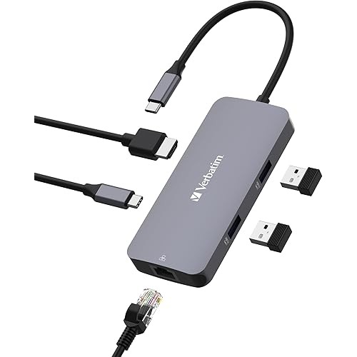 Verbatim USB Type-C Hub with PD Fast Charging 5 in 1 up to 85W Power ...