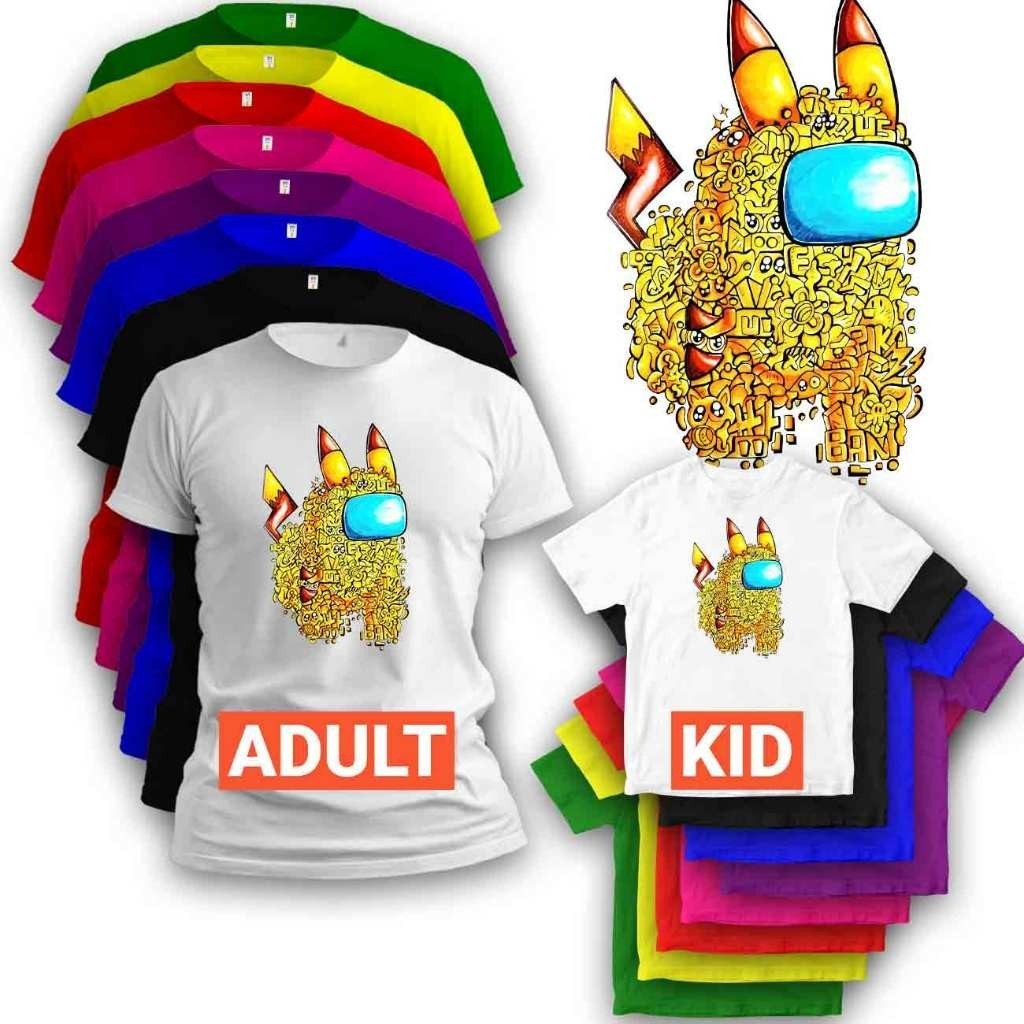 Baju Pikachu Pokemon SUS Game Tshirt 100 Cotton Boy Girl Budak Cantik ...